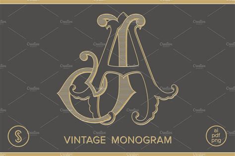 Aj Monogram Ja Monogram Illustrations ~ Creative Market