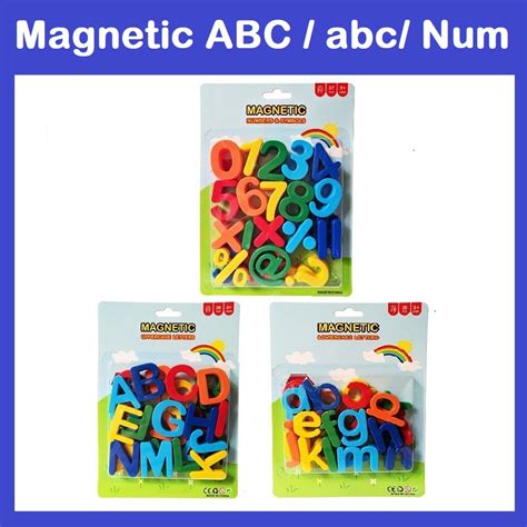 【msia Stock】magnetic Colourful Alphabets Letters Numbers Huruf Besar