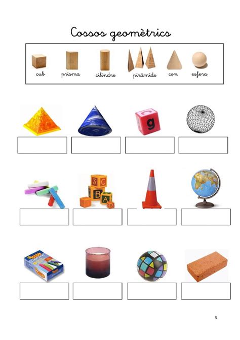 A Worksheet With Different Types Of Shapes And Numbers In Spanish For