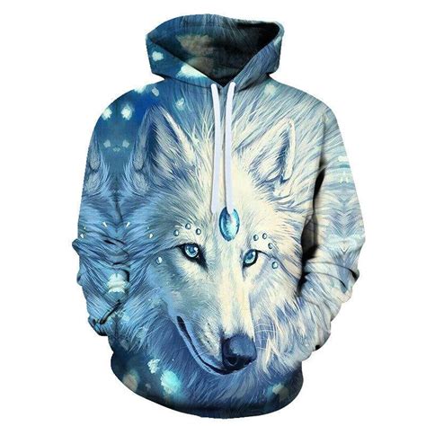 White Wolf 3d Unisex Hoodie Sports Hoodies Wolf Hoodie Womens