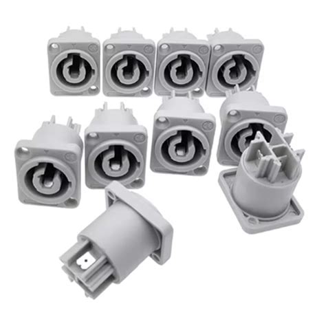 10pcs Nac3mpa 1 Nac3mpb 1 Power Speaker Panel Socket Gray White Power 20a Stage Led Lighting