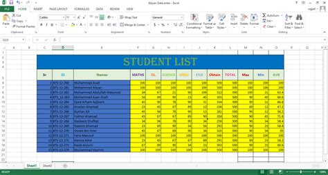 ICT Corner By BTSC MS Excel Grade Projects