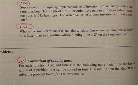 1 2−2 suppose we are comparing implementations of