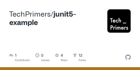 GitHub TechPrimers Junit5 Example