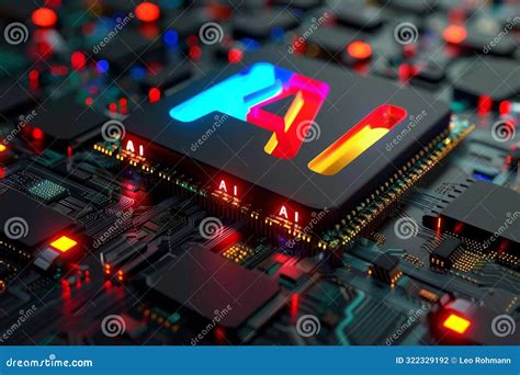 Ai Processor On A High Tech Circuit Board Showcasing Advanced Technology And Digital Innovation