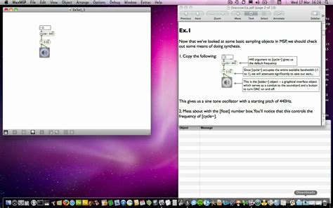 Max Msp Tutorial 05a1 Simple Synthesis—simple Oscillator Control Youtube