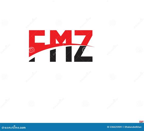 fmz letter initial logo design vector illustration stock vector