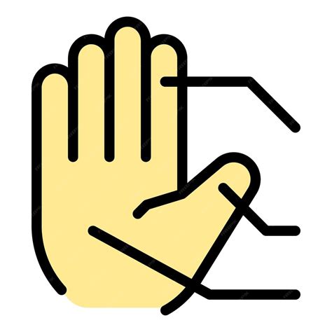Premium Vector Palm Recognition Icon Outline Vector Biometric Scan Access Security Color Flat