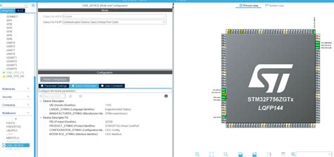 Virtual Port Com On Stm32f756zg Visible But Otg Fs