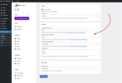 Set Up Fuse Js Simply Static Documentation