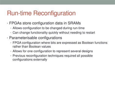 Ppt Run Time Reconfiguration For Automatic Hardwaresoftware