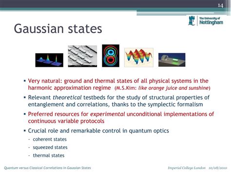 Ppt Quantum Versus Classical Correlations In Gaussian States