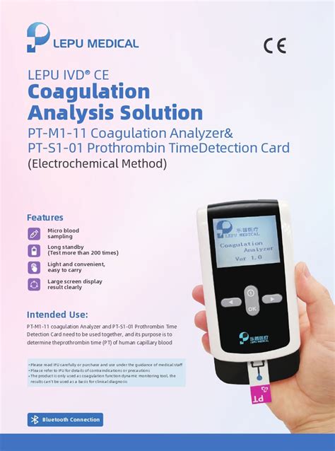 Lepu Creative Pt M1 11 Coagulation Meter Analyzer Manufacturer Blood