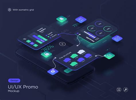 Premium Vector Modern Smartphone App Interface Design Mockup Vector Isometric Illustration
