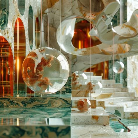 A Glass Table With A Lot Of Glass Objects On It Premium Ai Generated