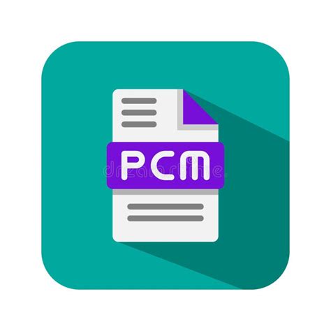 Pcm Audio File Flat Icons Document Files Type Extension Format Symbol Icon Stock Vector