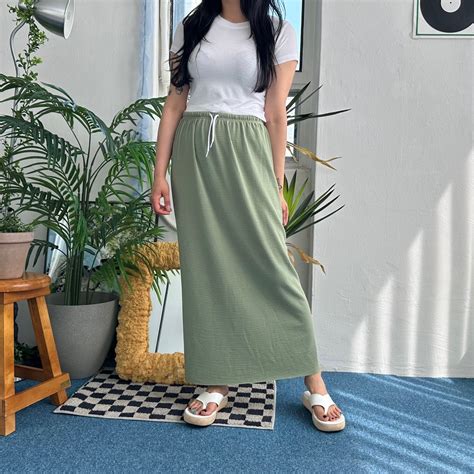 44 99추천 솜사탕 밴딩 롱스커트 빅사이즈 롱 치마 봄 여름 가을 스커트 임부복 마실룩 에이블리
