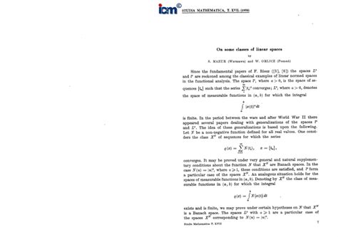 Pdf On Some Classes Of Linear Spaces
