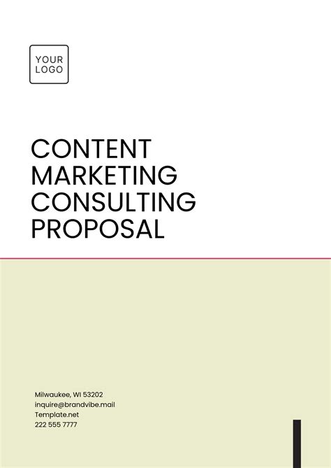 Marketing Consulting Proposal Template Consulting Proposal Templates