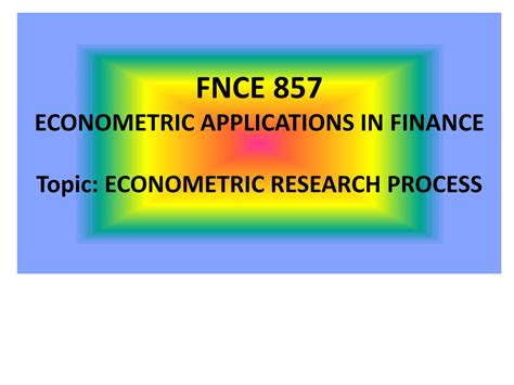 Solution Econometric Research Process Studypool