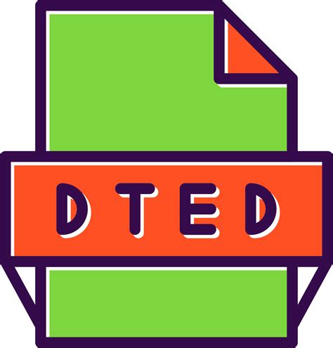Dted File Format Icon 15830836 Vector Art At Vecteezy