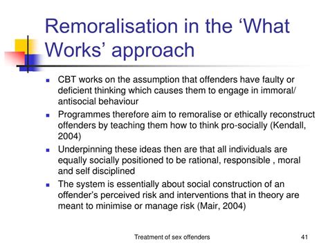 PPT SEX OFFENDER TREATMENT PROGRAMS PowerPoint Presentation Free Download ID