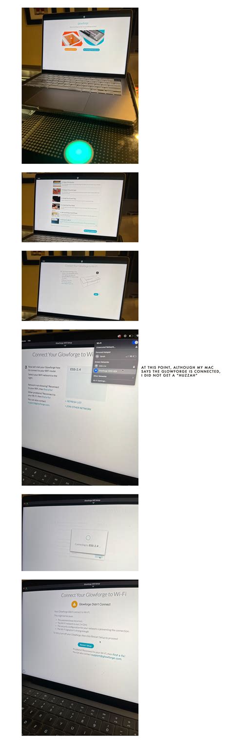 New GF Trying To Setup But Unable To Connect To WIFI Community Support Glowforge Owners Forum
