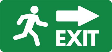 Emergency Exit Symbol Vector Green Exit Symbol 29933950 Vector Art At Vecteezy