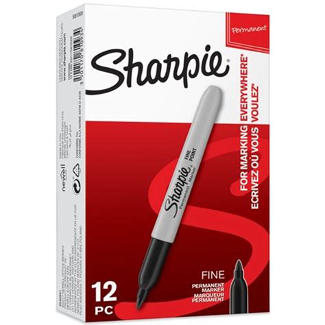 Pack Of 12 Black Sharpies Excel Distributors