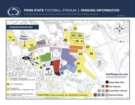 Penn State Football Stadium Map