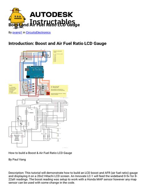 Boost And Air Fuel Ratio Lcd Gauge Instructables Pdf Arduino Computing
