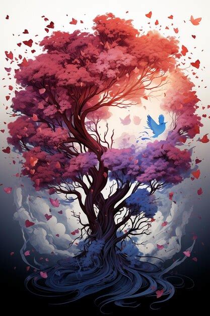 Premium Ai Image Twin Tree Of Your Love