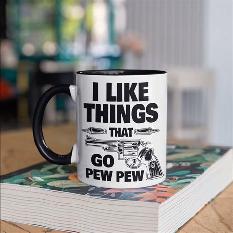 Funny Gun Mug Gun Lover Coffee Mugs Guns Tumbler Travel Mug Beer