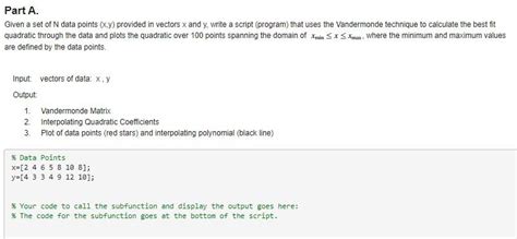 given a set of n data points x y provided in