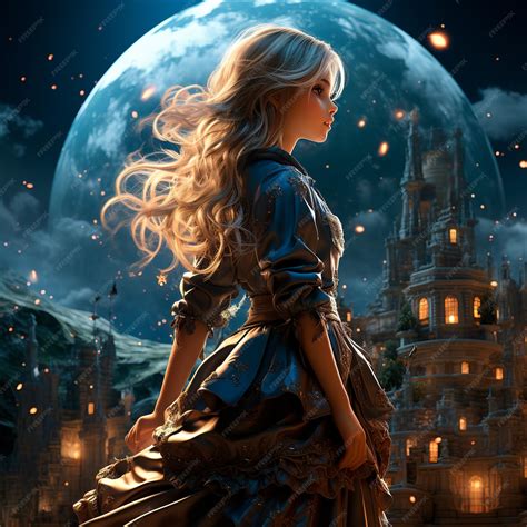 Premium Ai Image Young Princess Anime Girl Full Body With Beautiful