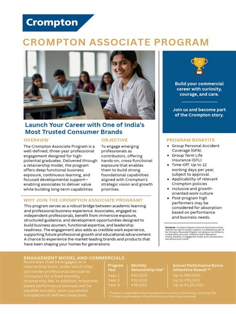 Crompton Associate Program Pdf Economies Business