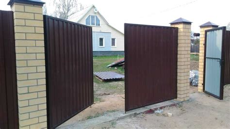Купить распашные ворота для дачи с калиткой - цены с установкой в Санкт ...