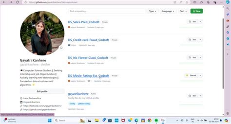Gayatri Kanhere On Linkedin Datascience Tech Codsoft
