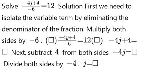 Solved Solve 446 12 Solution First We Need To Isolate The