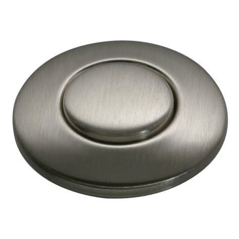 Insinkerator Sinktop Switch Push Button In Satin Nickel For Insinkerator Garbage Disposals Stc