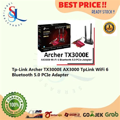 Jual Tp Link Archer Tx3000e Ax3000 Tplink Wifi 6 Bluetooth 5 0 Pcie Adapter Shopee Indonesia