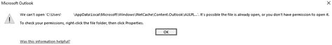 We Cant Open File Is Already Open Or Dont Have Permission