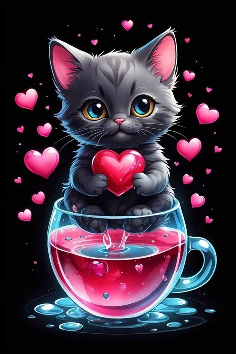 Пин от пользователя Faith Clark на доске Amazing Cute Kitty Katt Art