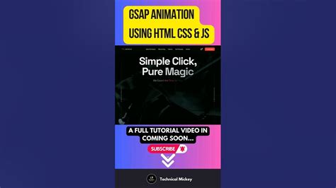 Gsap Animation Using Html Css And Js Gsap Youtube