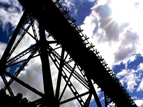 무료 이미지 구름 하늘 휴양 관람차 놀이 공원 롤러 코스터 Stennercreekbridge 정신적 장애 Stennercreektrestle 놀이기구