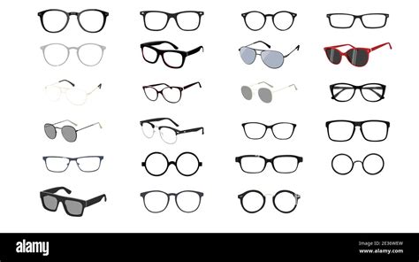 Vector Isolated Set Of Different Glasses Frames Stock Vector Image