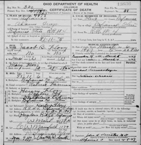 Jacob B Flory 1865 1947 Memorial Find A Grave