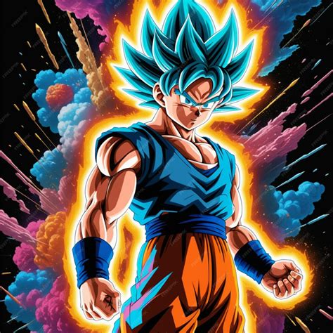 Goku Illustrationgoku Vibrant Anime Artwork Premium Ai Generated Image