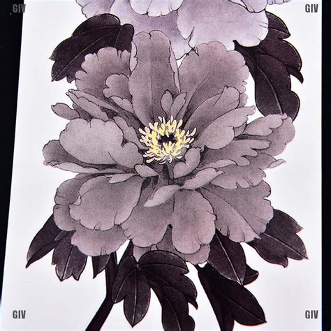 สติ๊กเกอร์แทททูติดร่างกายชั่วคราวลายดอกโบตั๋น Gavinyears Th Thaipick