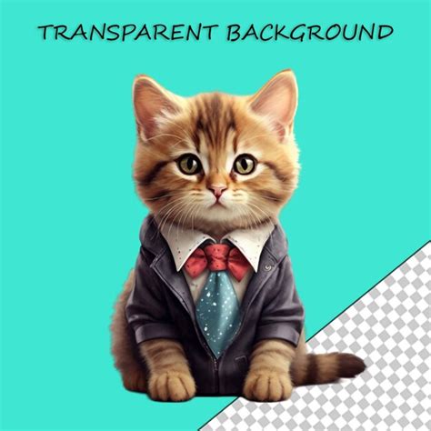 Premium Psd A Cute Posh Grumpy Kitten With Jewelry And A Dress